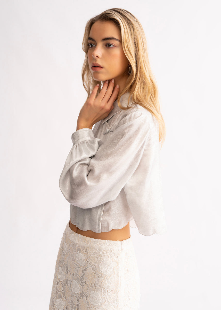 Chen Blouse -Silver – EMMA WALLACE